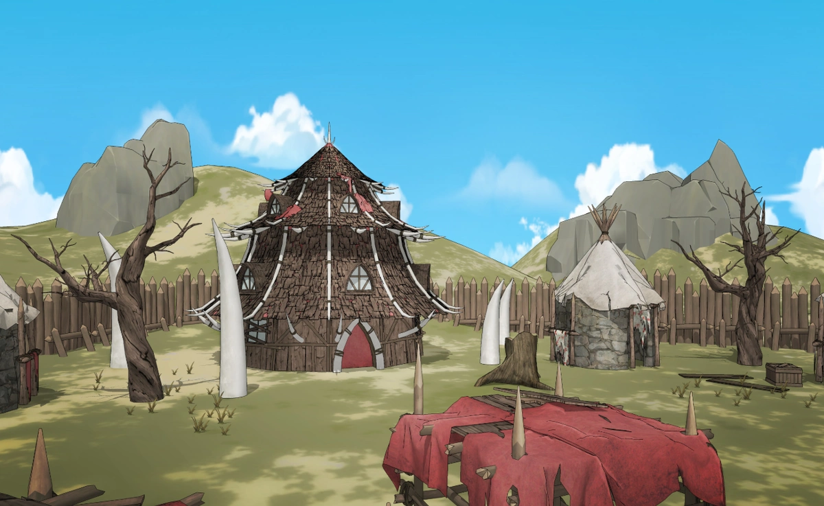 [Fantasy background] Goblin village. - Dungeon