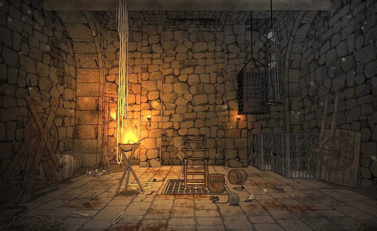 Vintage European interior 20 background collection.zip - torture room