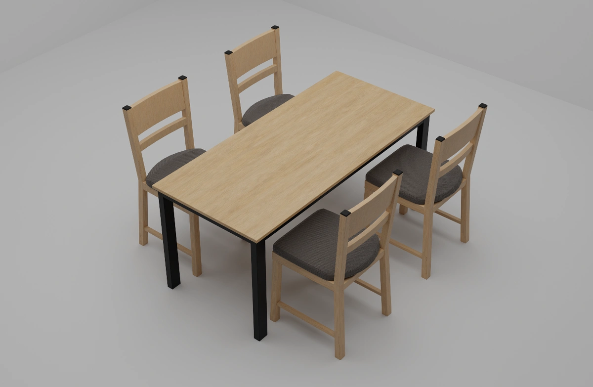 Dining table and chair