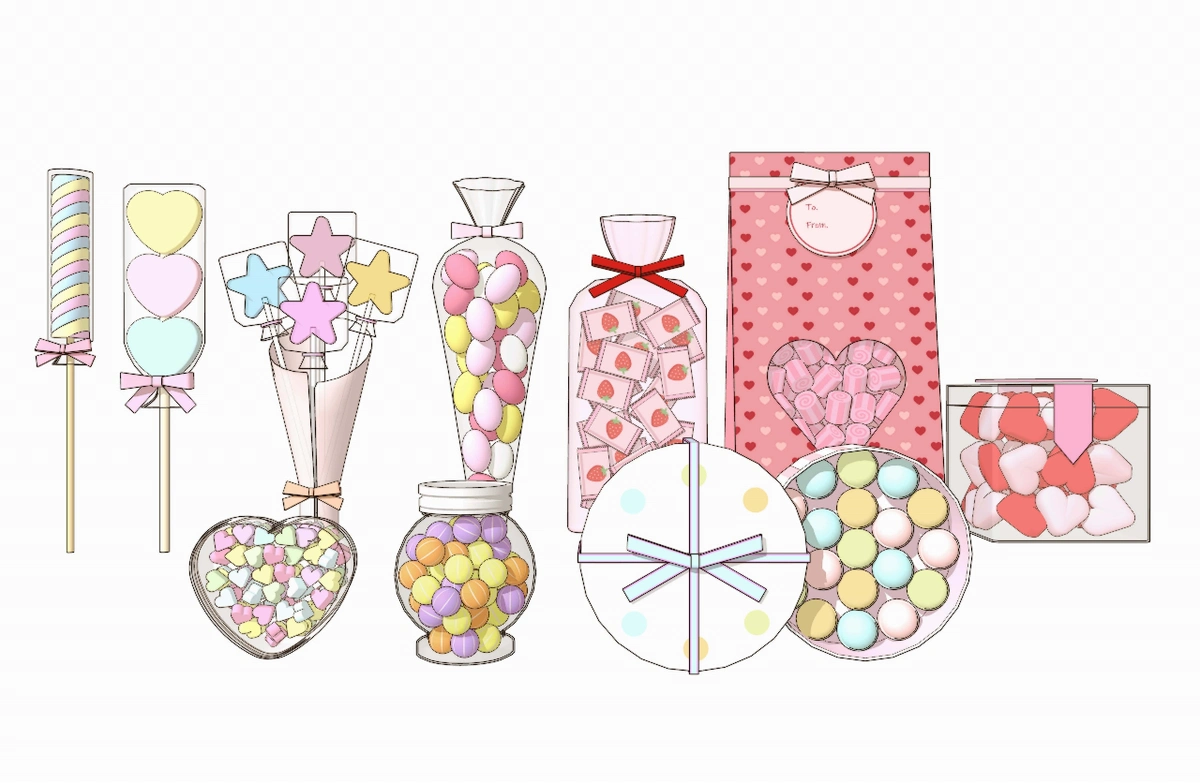 Giftable candy collection (10 types)