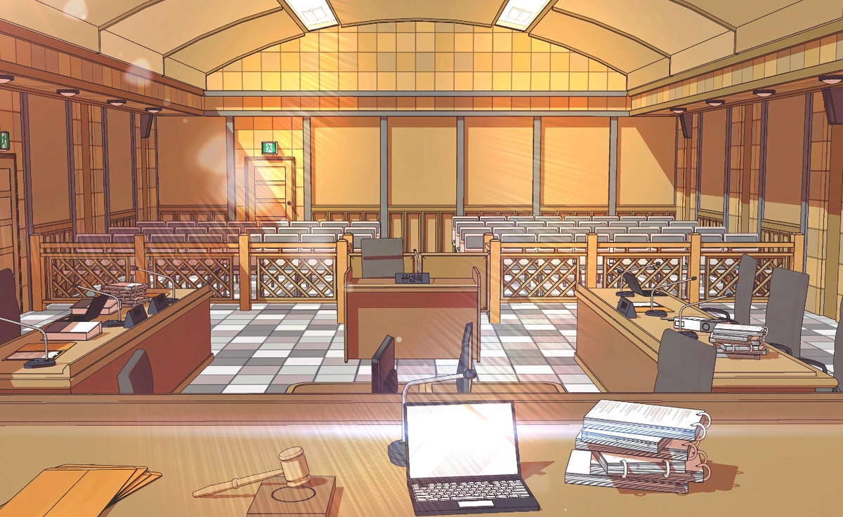 Webtoon Background General Courtroom Inside the Court