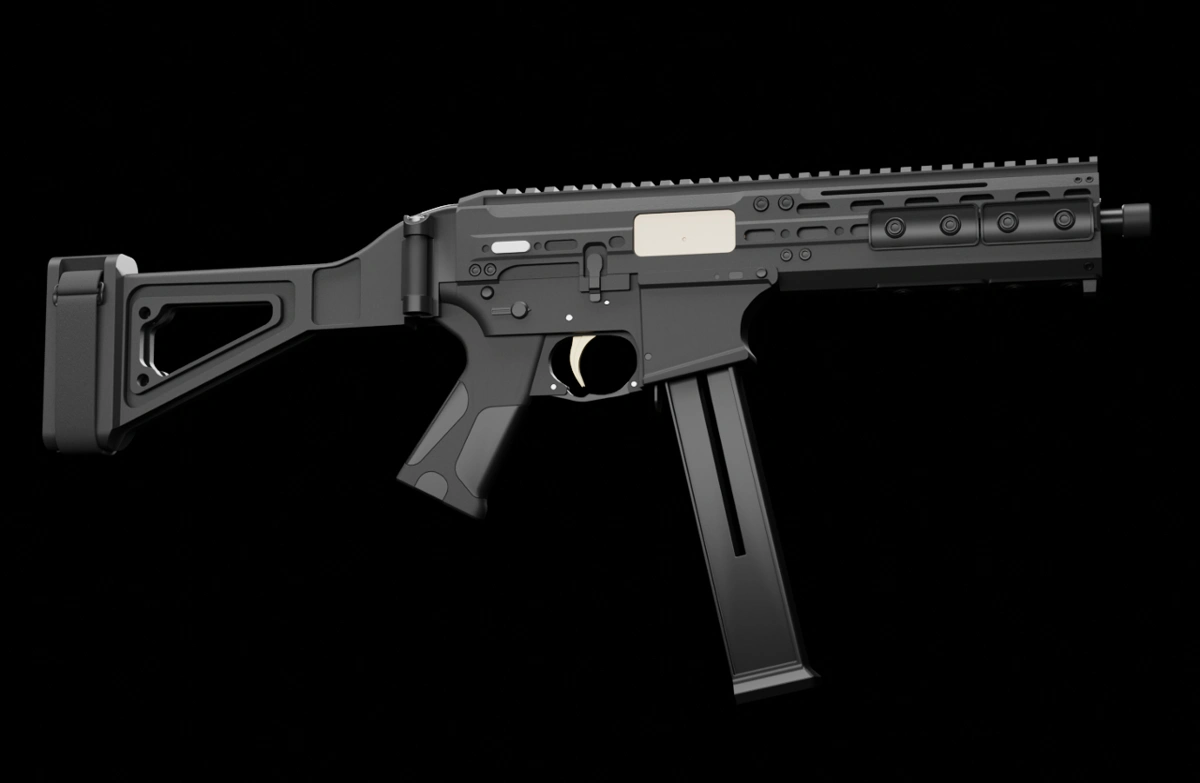 Smg-45 Machine Gun Model