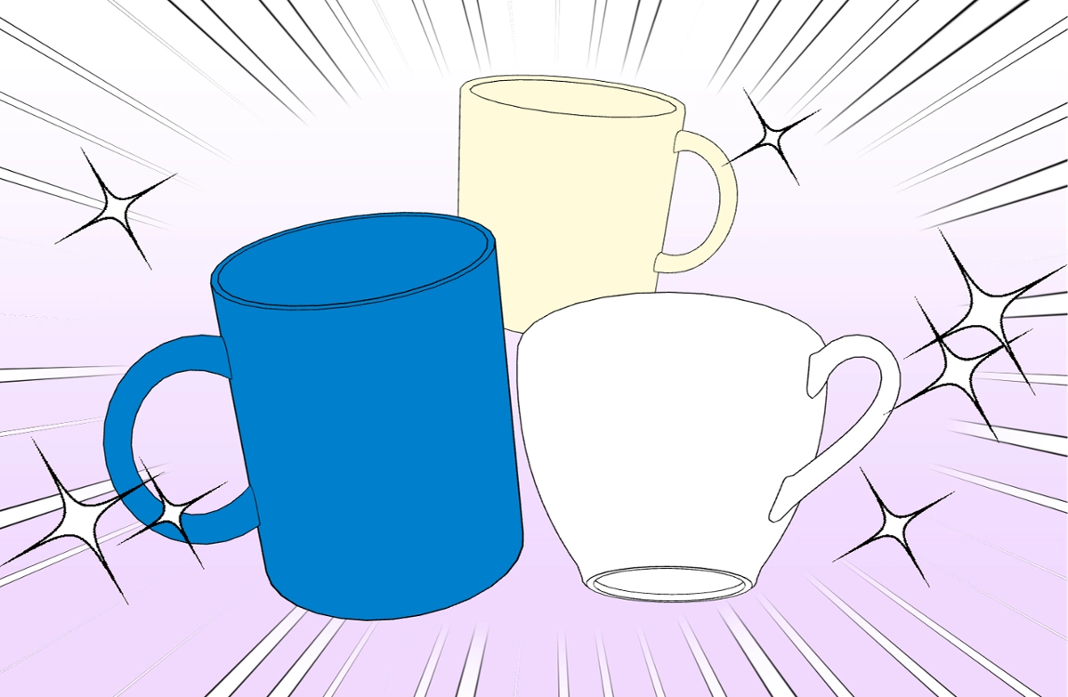 3D cups with live lines