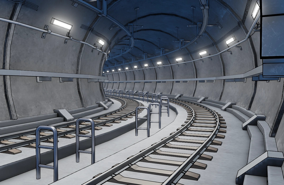 [BLEND] Basic type of train tunnel