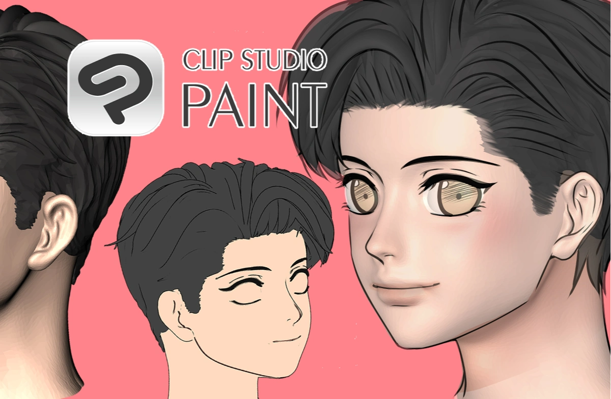 3D Head with Glasses and 7 Hairs [Type = Shota]