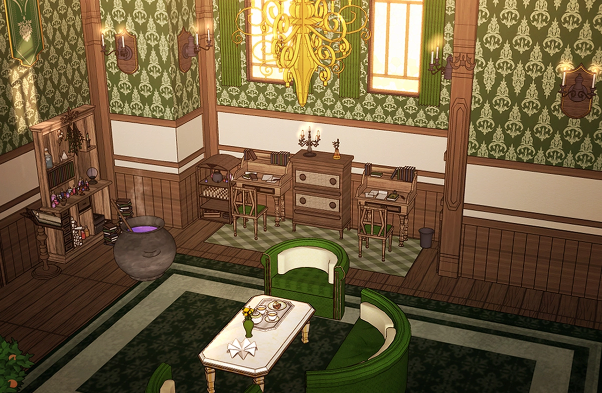 Fantasy Magic Boarding School Four-person Dormitory Interior (3 colors)