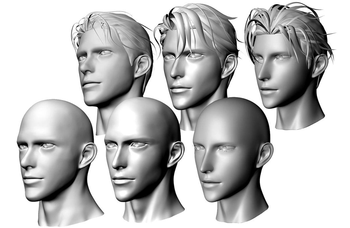 [3 men and 3 women] Head hair collection set