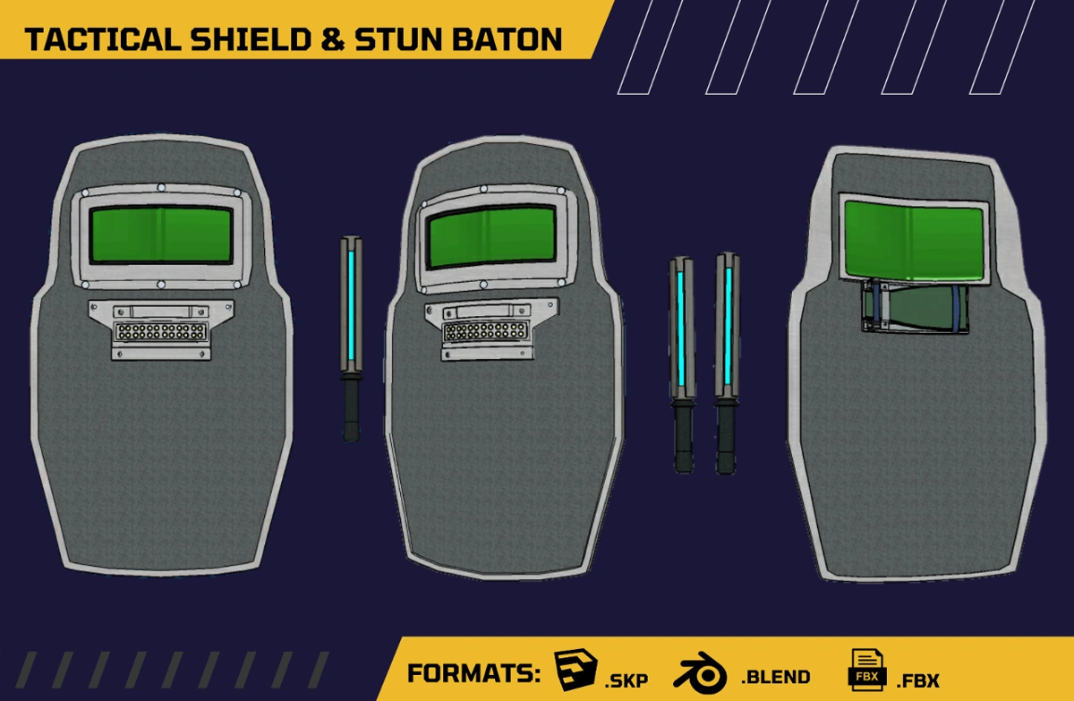 Tactical Shield & Stun Baton