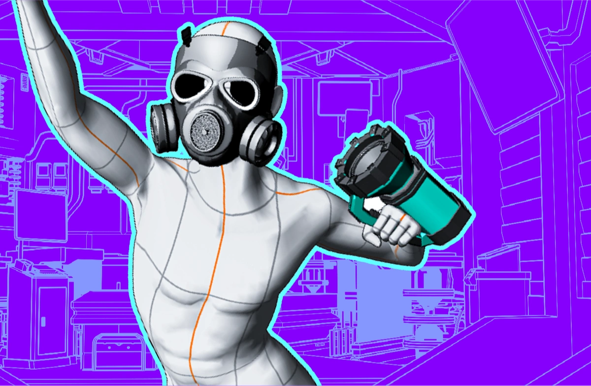 SF Gas Mask and Flashlight