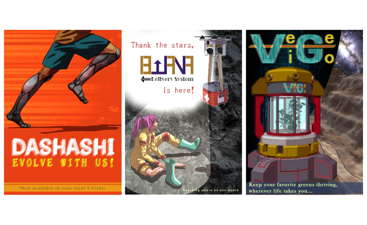 2D Cyberpunk Ads (5 Variants)