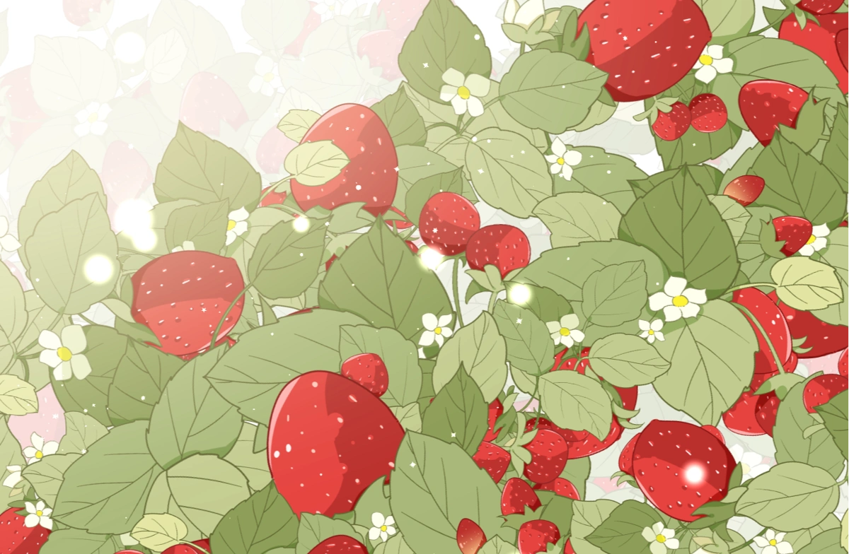Lovely Strawberry Brush and Dialogue Frame (3 types)