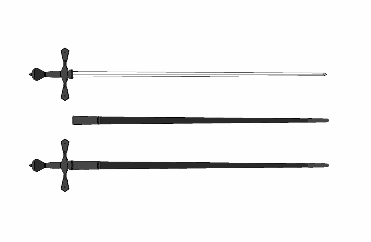 3D Weapon - Estoc (European Sword, Knife)