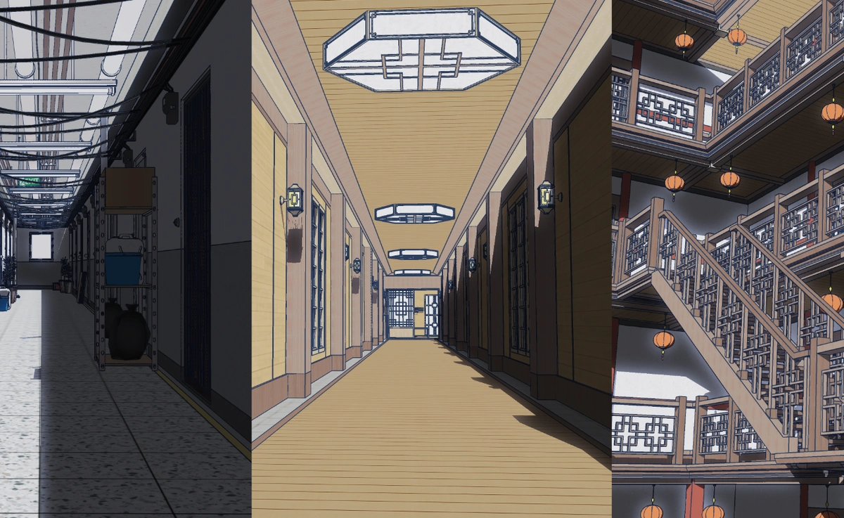 Action Map - Fragmentary Place Corridors Set