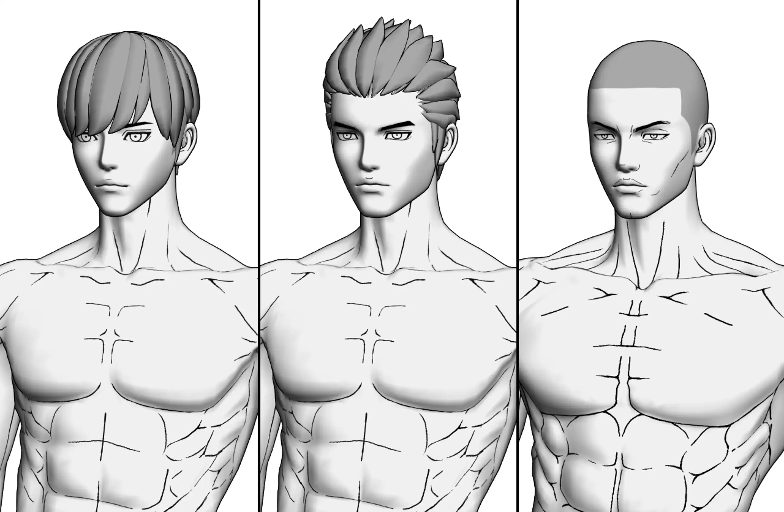 Model force 3D human body modeling / Men's and Women's set / For Clue
