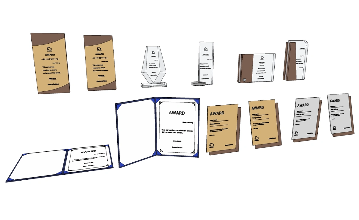 Plaque commemorative award trophy