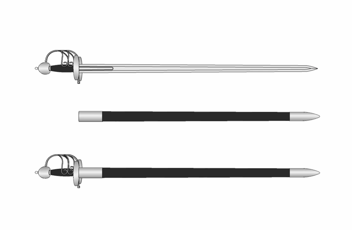 3D Weapon - Walloonsword (Western European Sword, Knife)