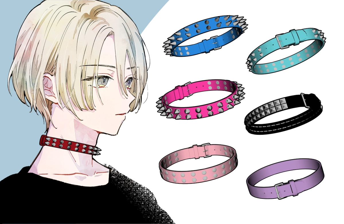 Leather choker 10
