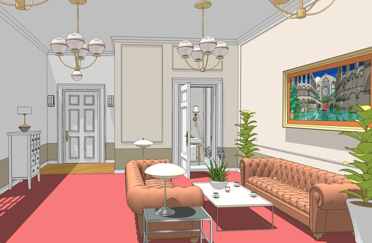 Hotel - Multi-person room (large bedroom + small bedroom + living room)