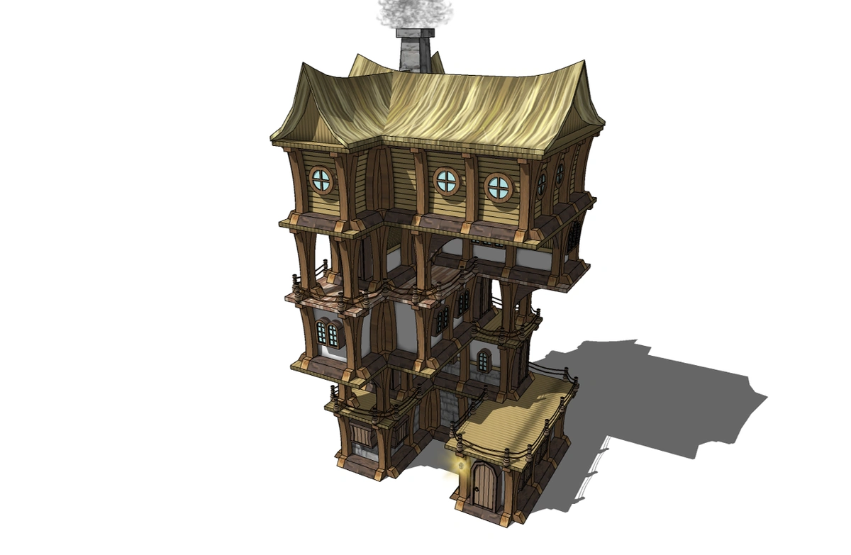 Haru Hana Shop Medieval Fantasy Building Exterior 12