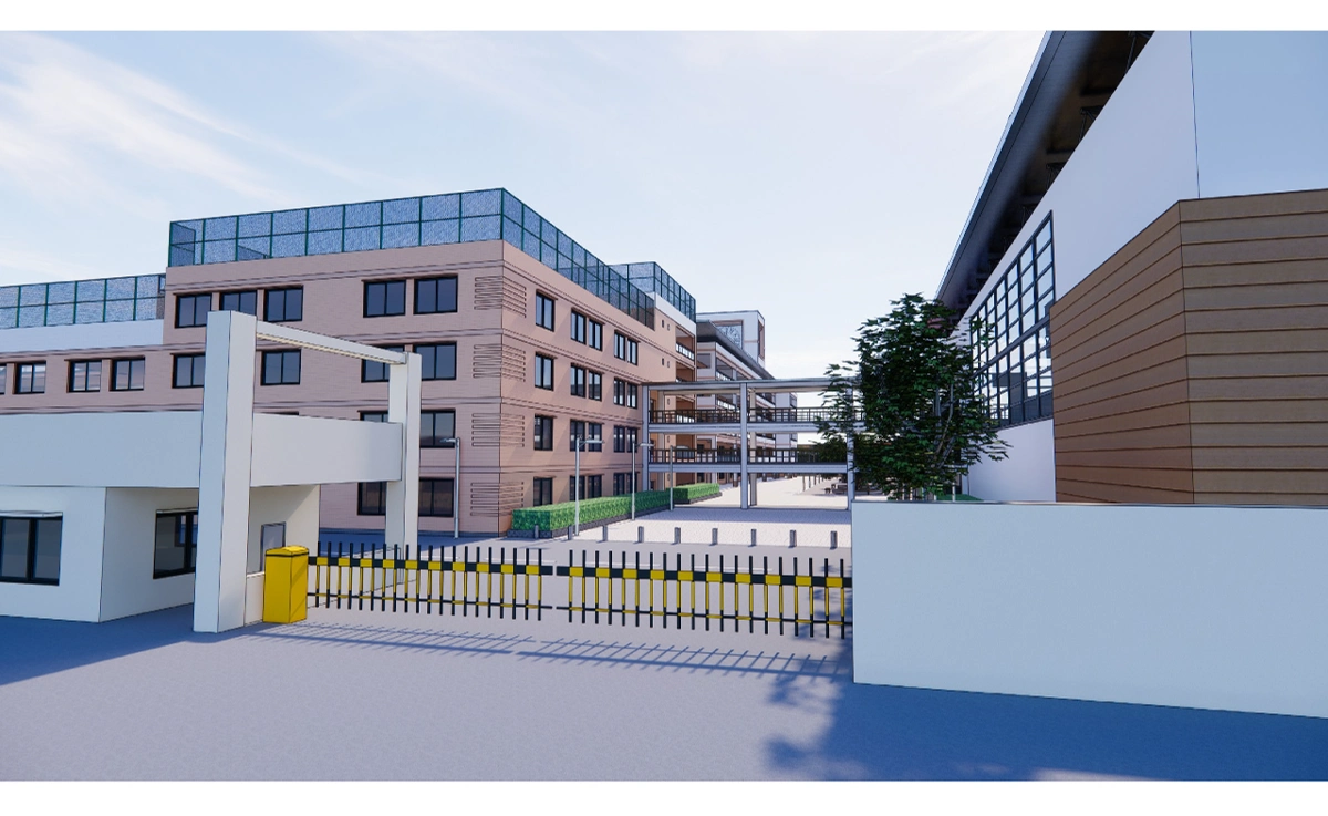 Large-scale model of a school