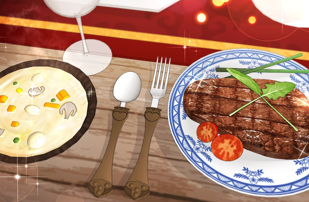 Anime Food Steak