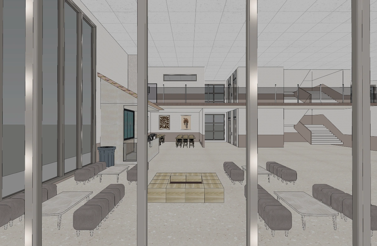 University Building A - Lobby, Lecture Hall, Cafeteria, Bathroom