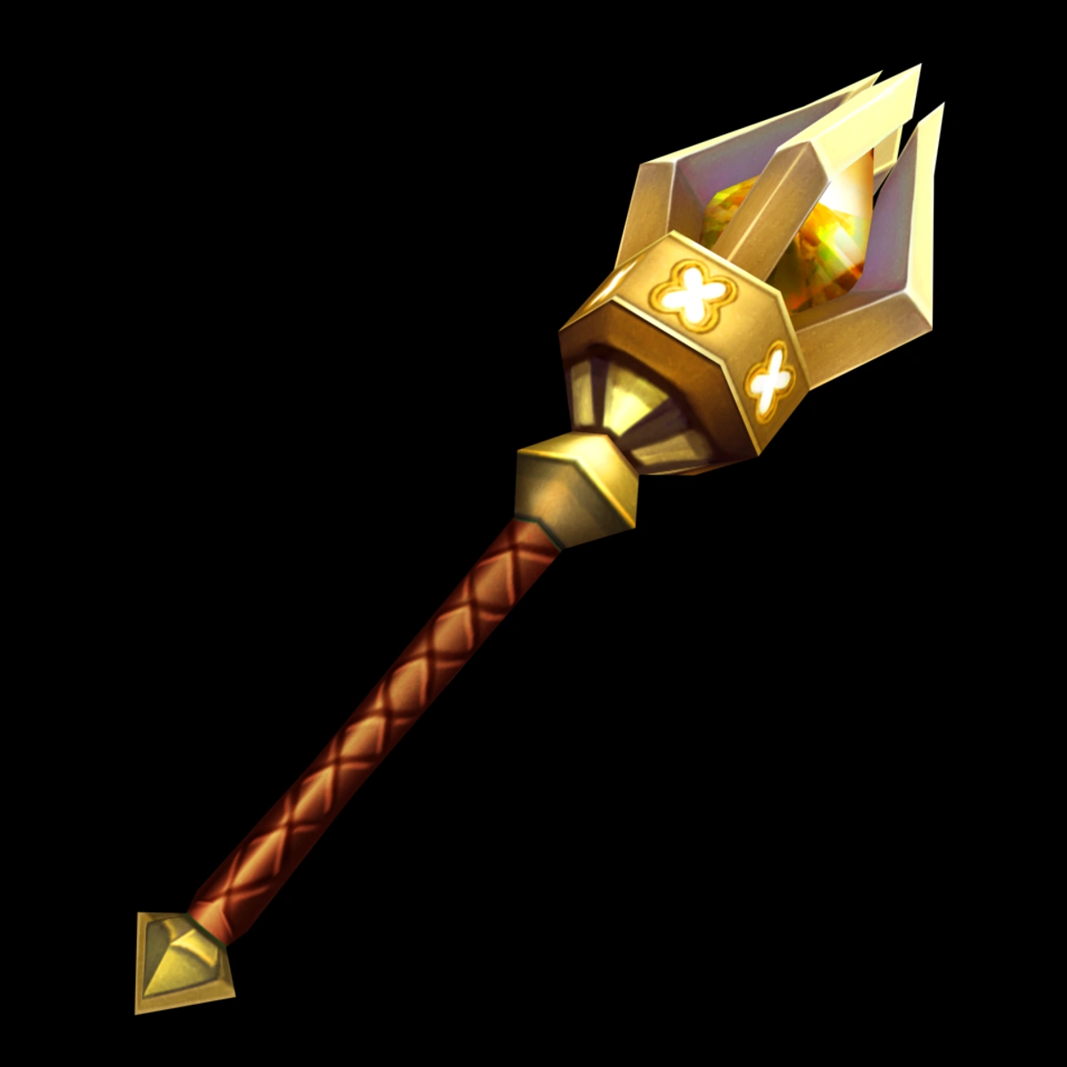 Magic iron staff (gold)