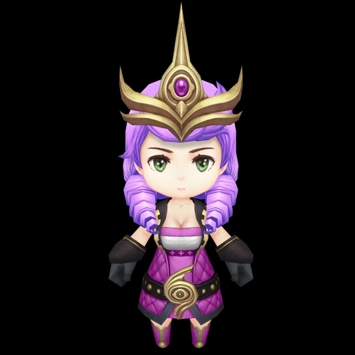 Basic female model wizard costume (violetpink)