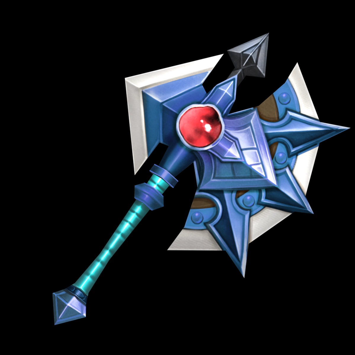Magic half-moon ax (blue)