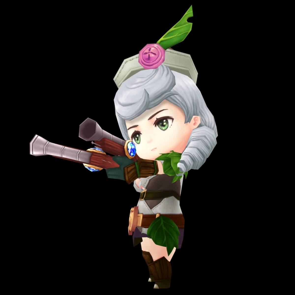 Animation_Female Commander_Archer Costume (graybrown)