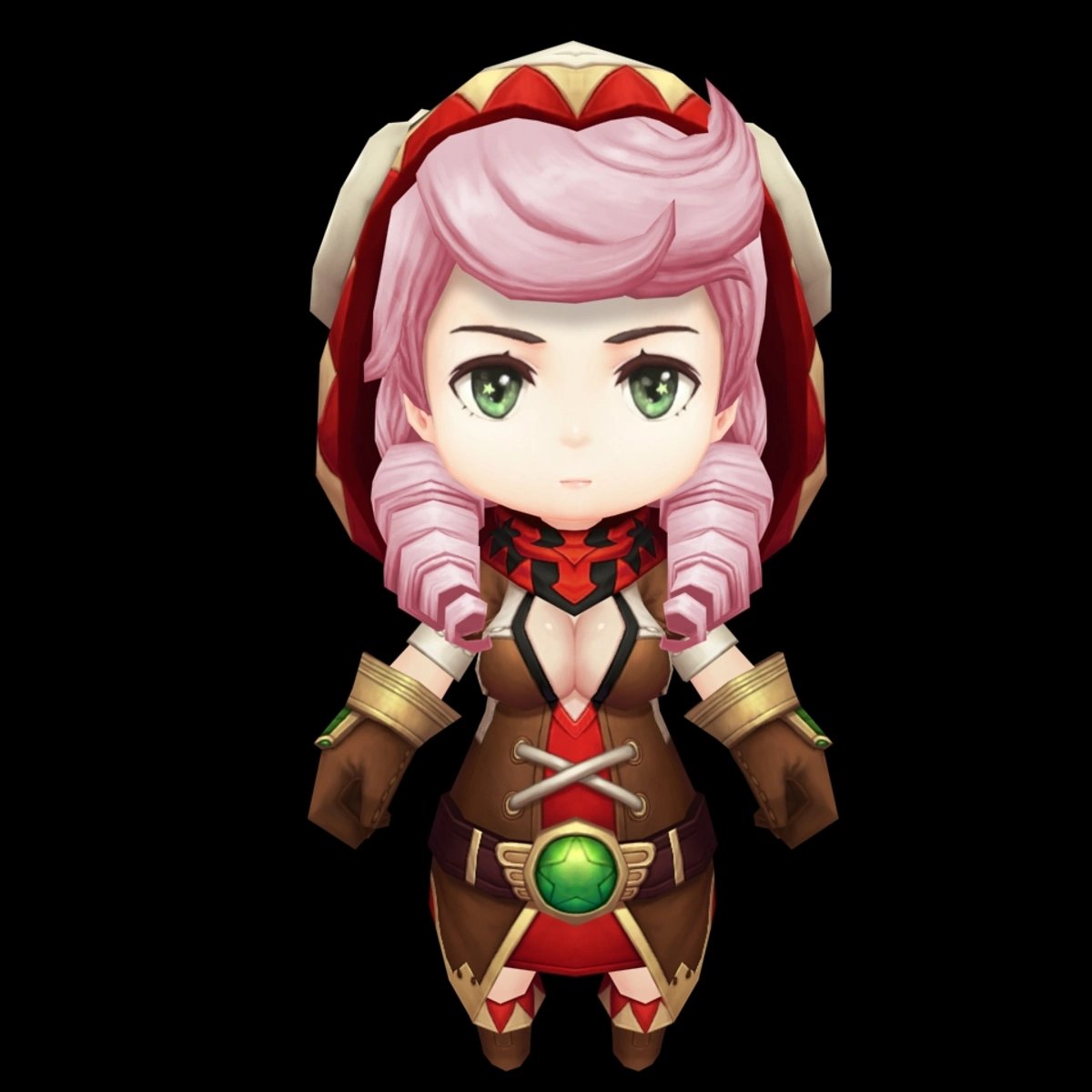 Basic female model warrior 1 costume (red)