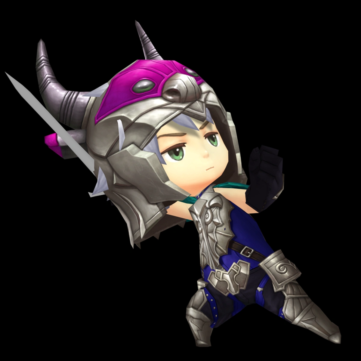 Animation_Male Fighter_Warrior 8 Costume (purple)