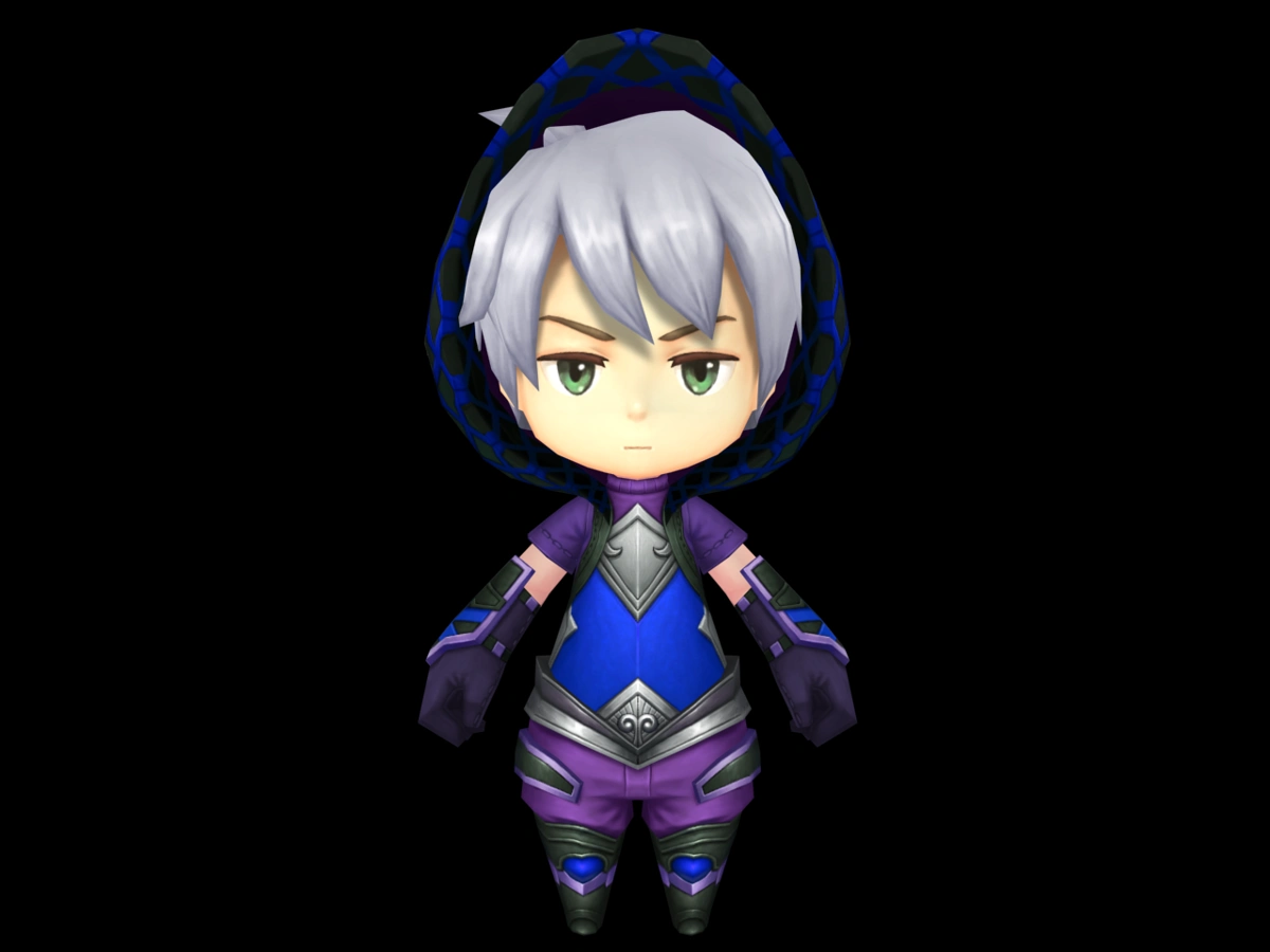 Basic male model warrior 4 costume (violet)