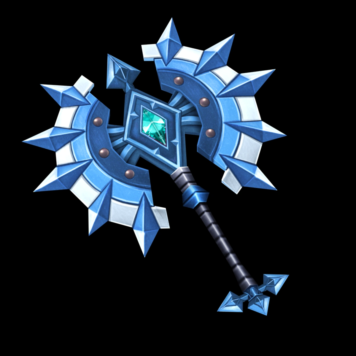 Double-edged thorn ax (blue)