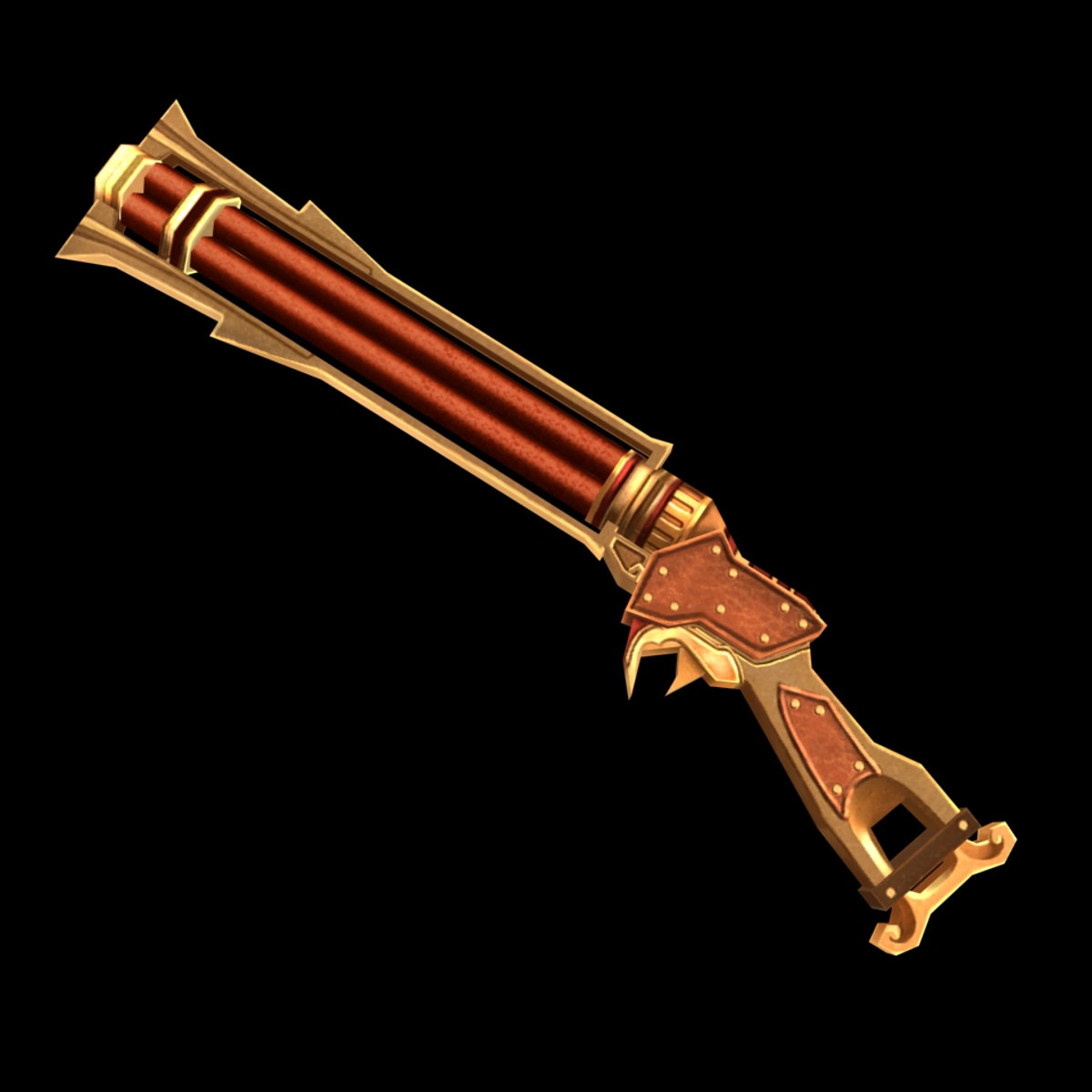 Mechanical double-barreled rifle (brown)