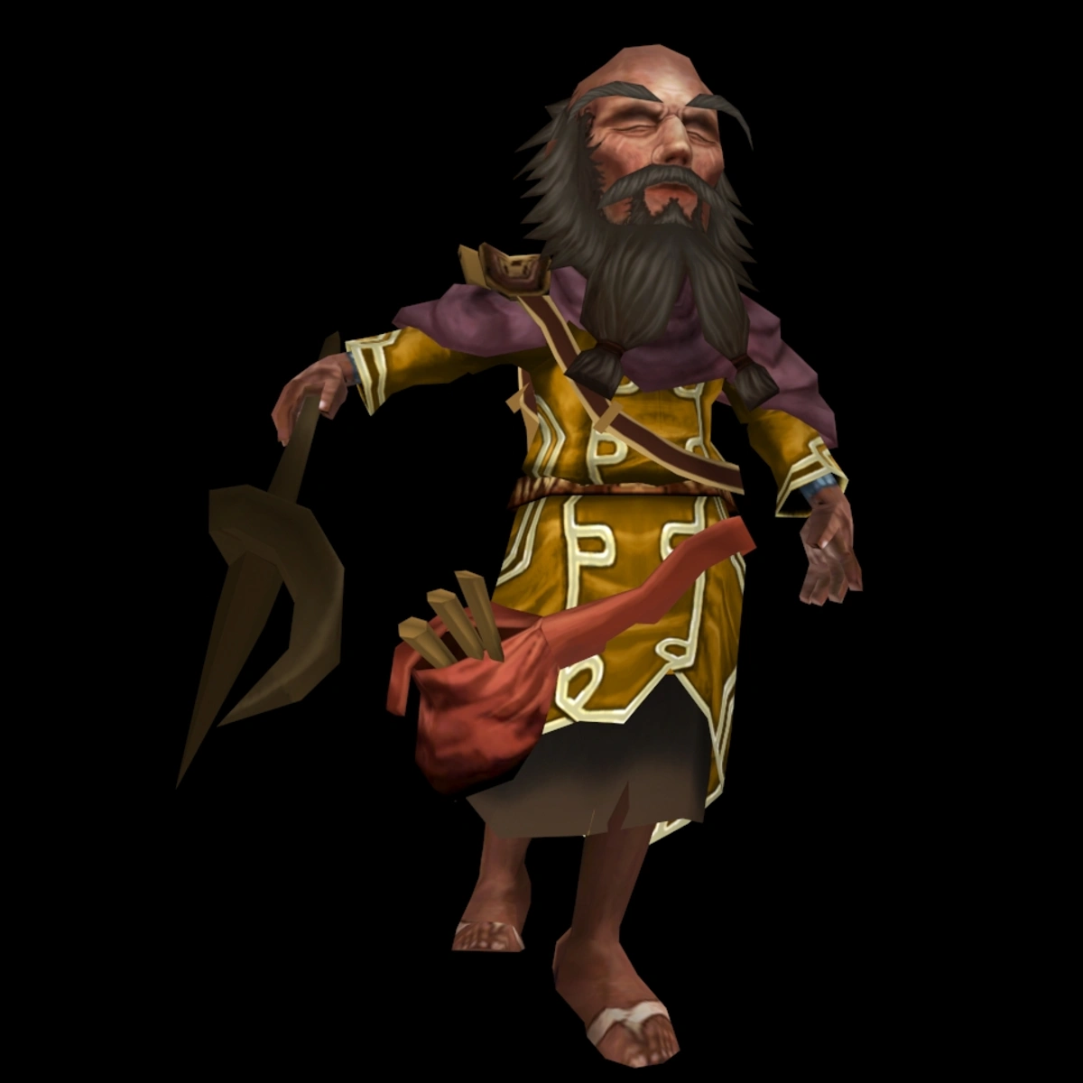 Duruka (gold) animation - settling, talking, walking