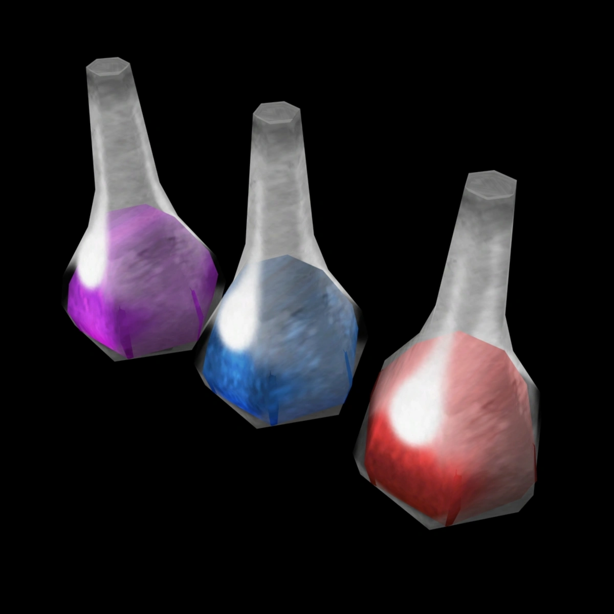 Potion (blue, violet, red)