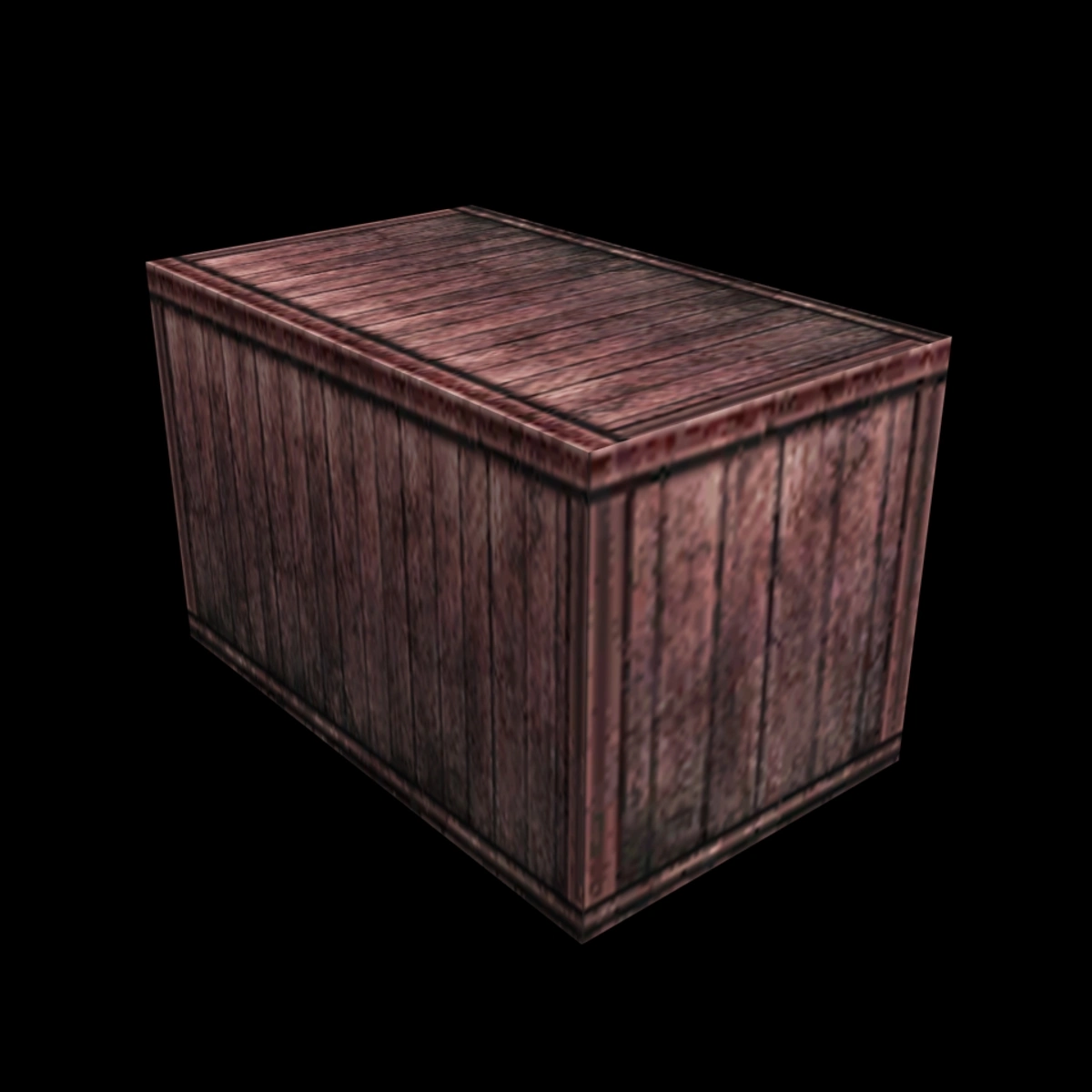 wooden box (red)