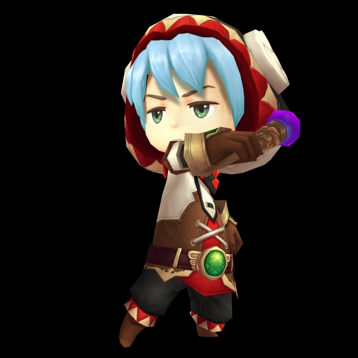 Animation_Male Magic_Wizard's Statue (red)