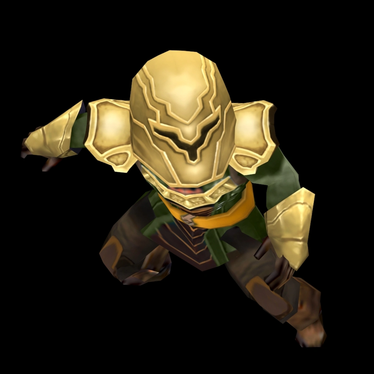 Guard (goldkhaki) animation - waiting, running, one-handed attack ...