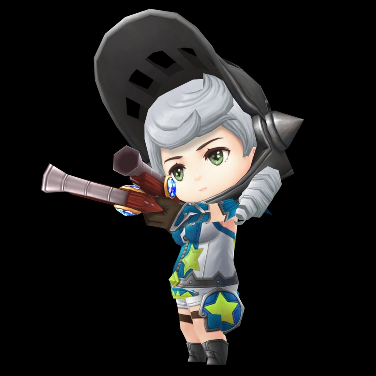 Animation_Female Commander_Warrior 3 Costume (skyblue)