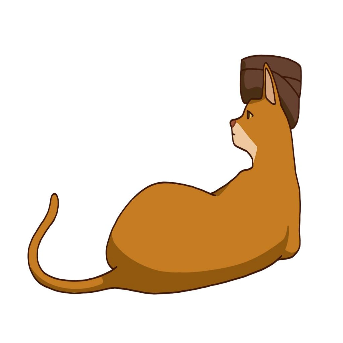Cat illustration (orange)