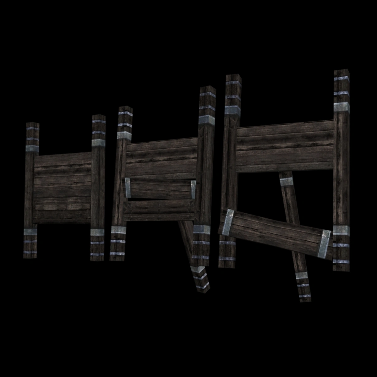 Wooden barricade (charcoal)