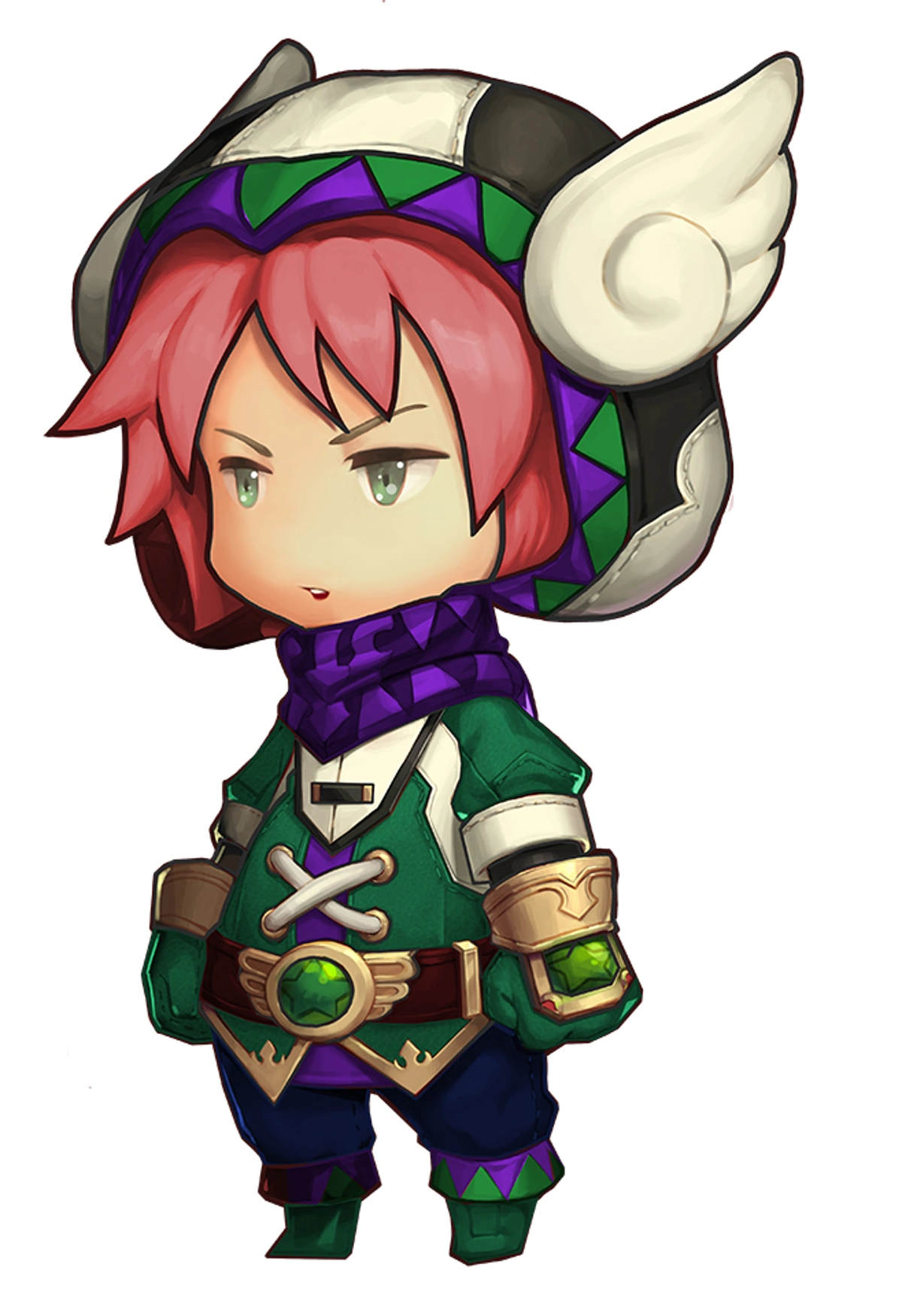 Character scarf boy (violet)