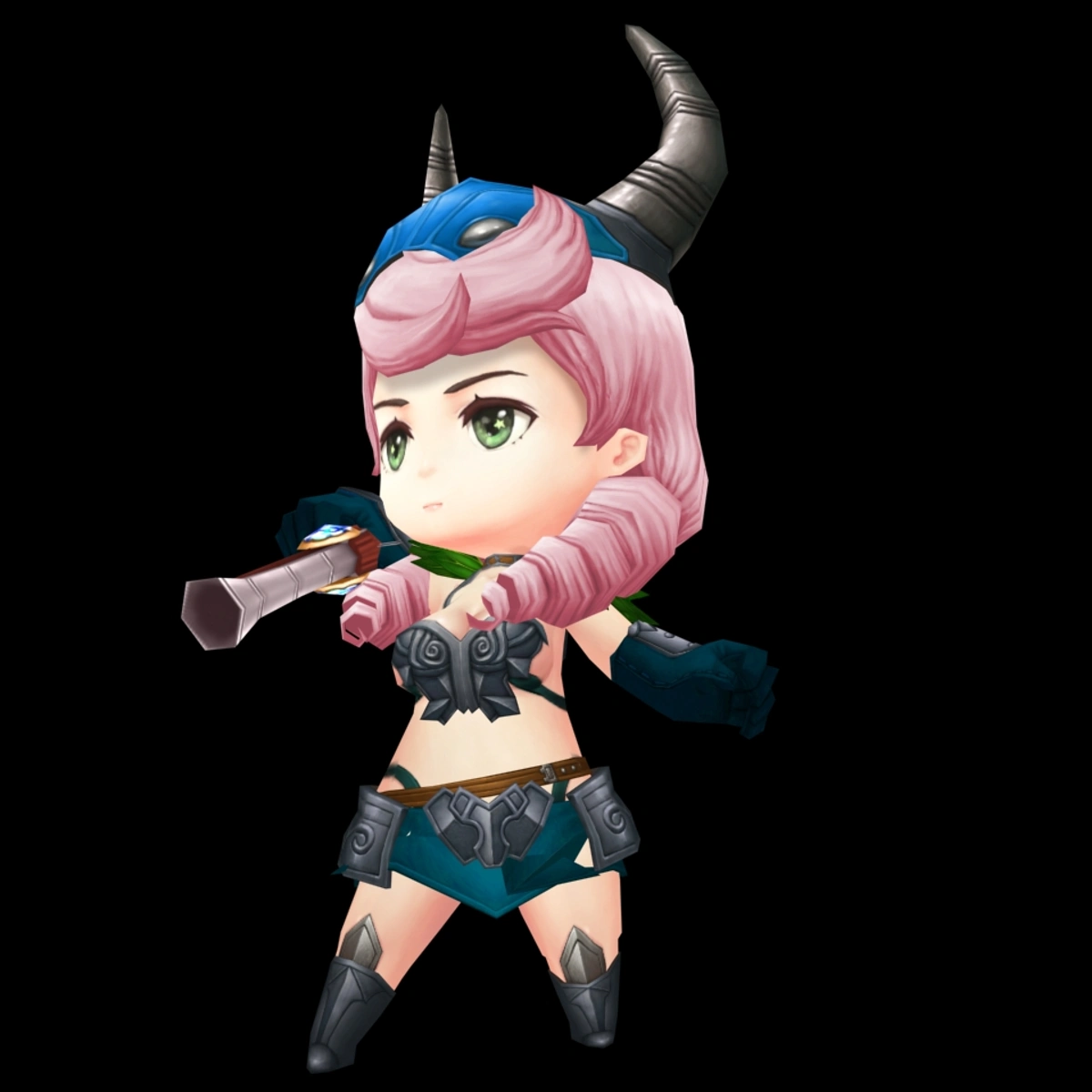 Animation_Female Commander_Warrior 8 Costume (skyblue)