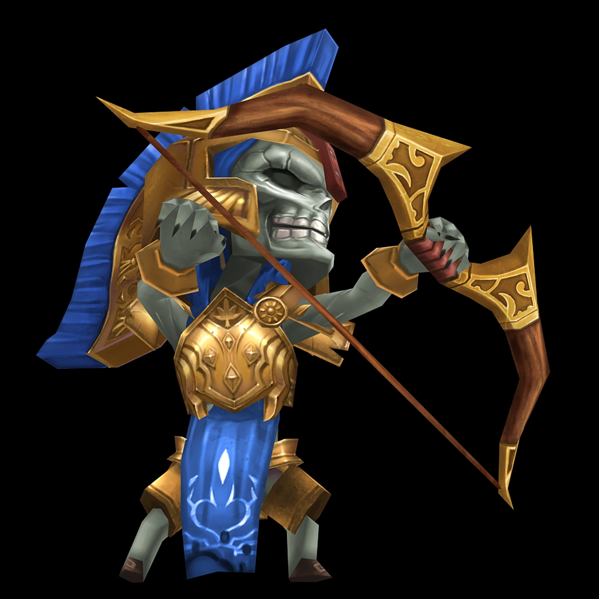 Skeleton Archer (goldblue) animation - attack (2), death, damage (up ...
