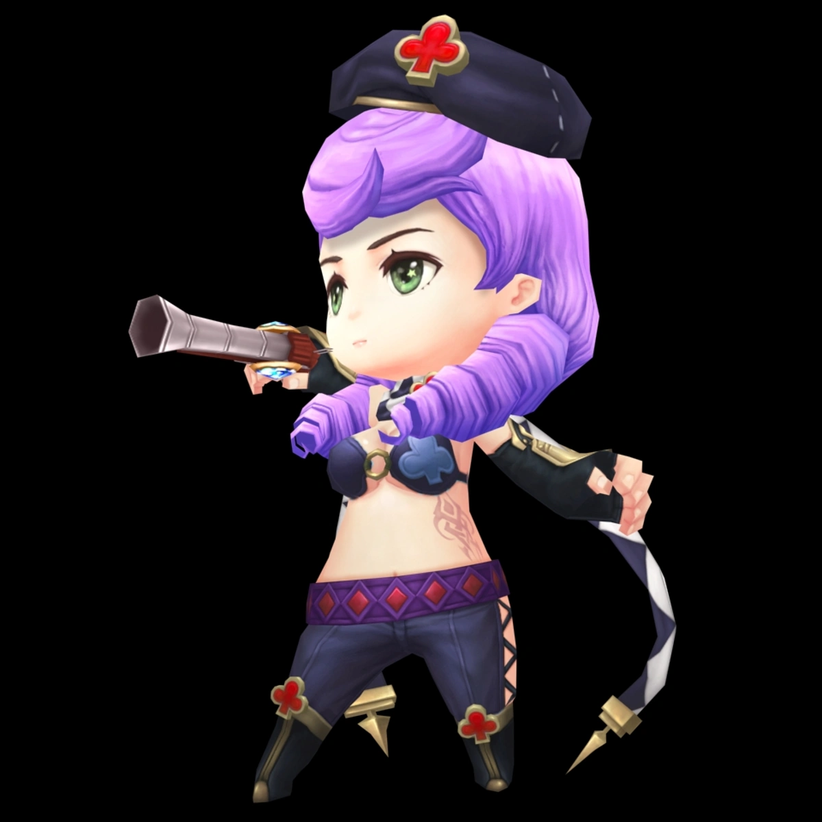 Animation_Female Commander_Warrior 7 Costume (navy)